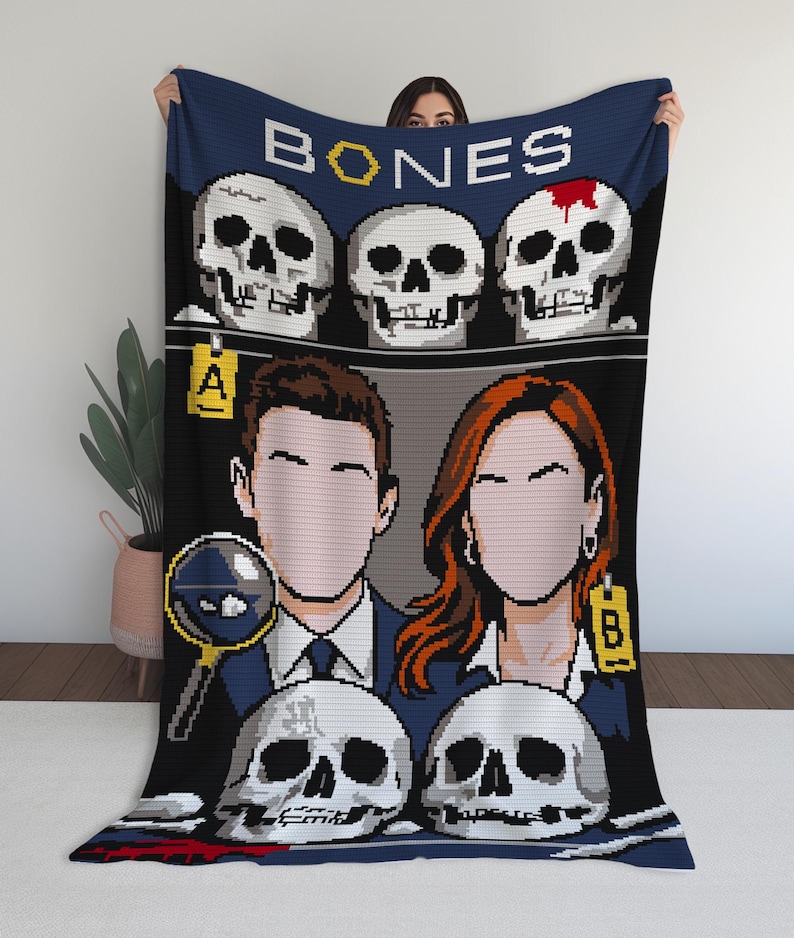 Crime Lab Inspired Skull Crochet Blanket Pattern | Forensic Duo ...