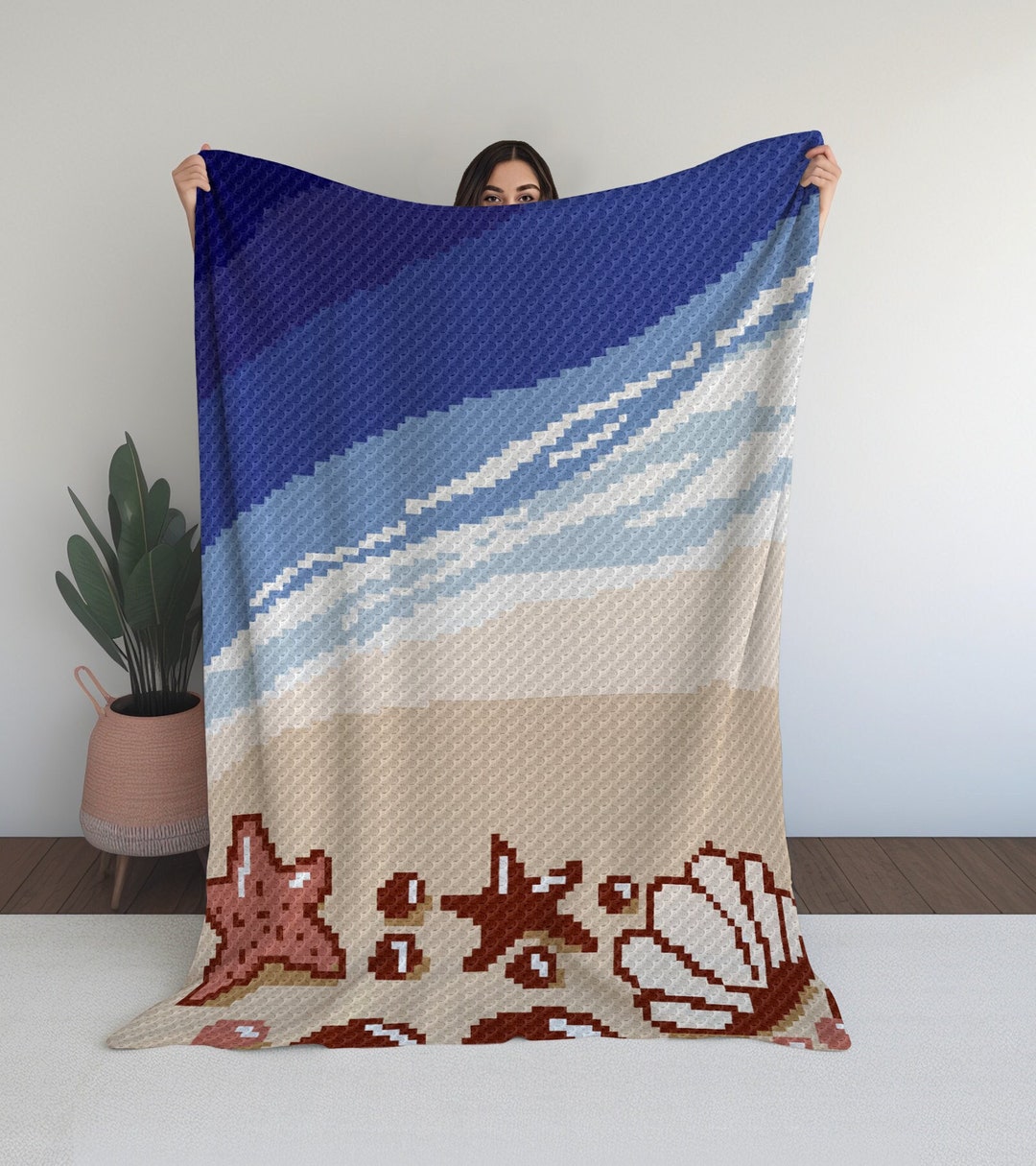 Seaside Shells C2C Blanket Crochet Digital Pattern - Etsy