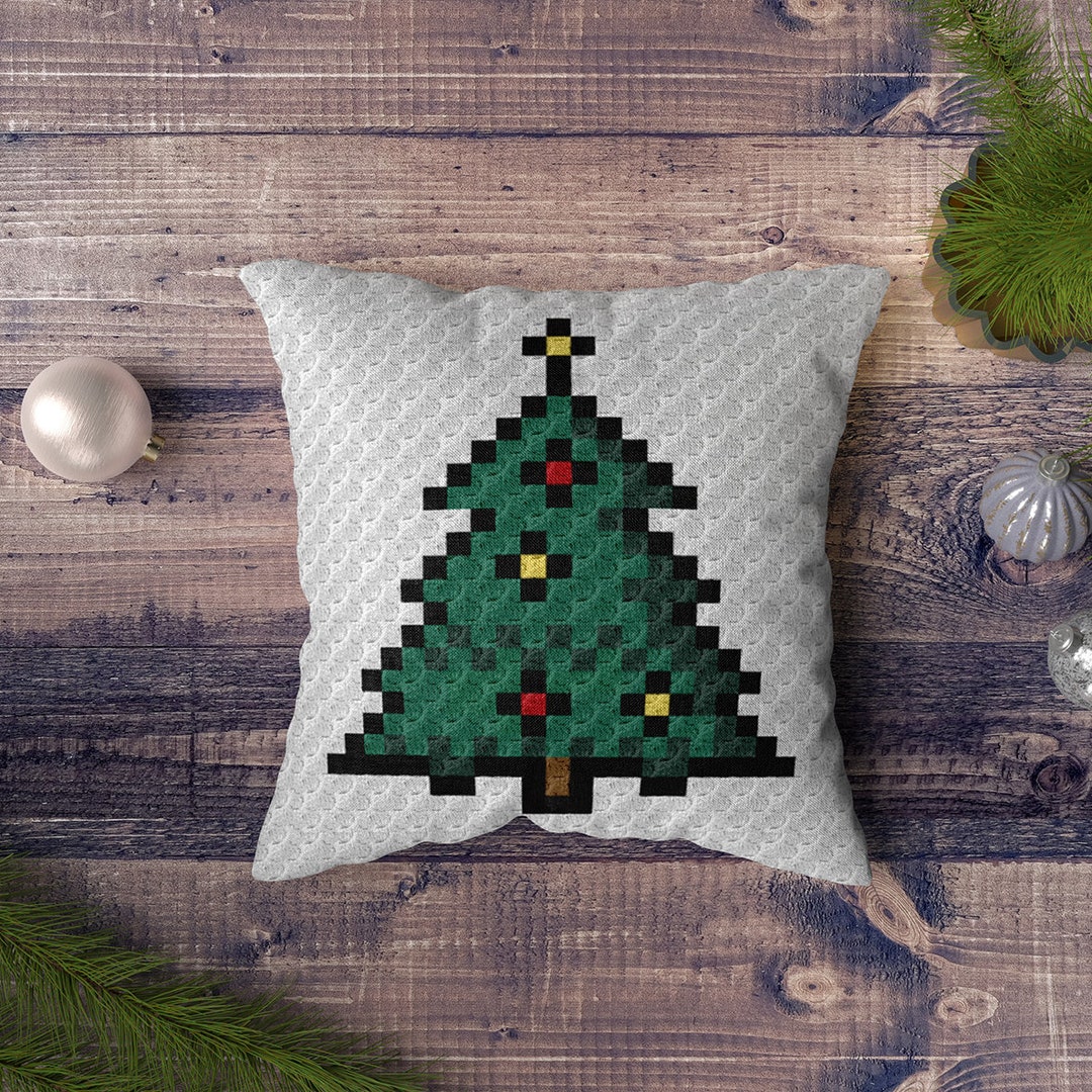 Christmas Tree C2C Crochet Square Pattern: Customizable Blanket ...