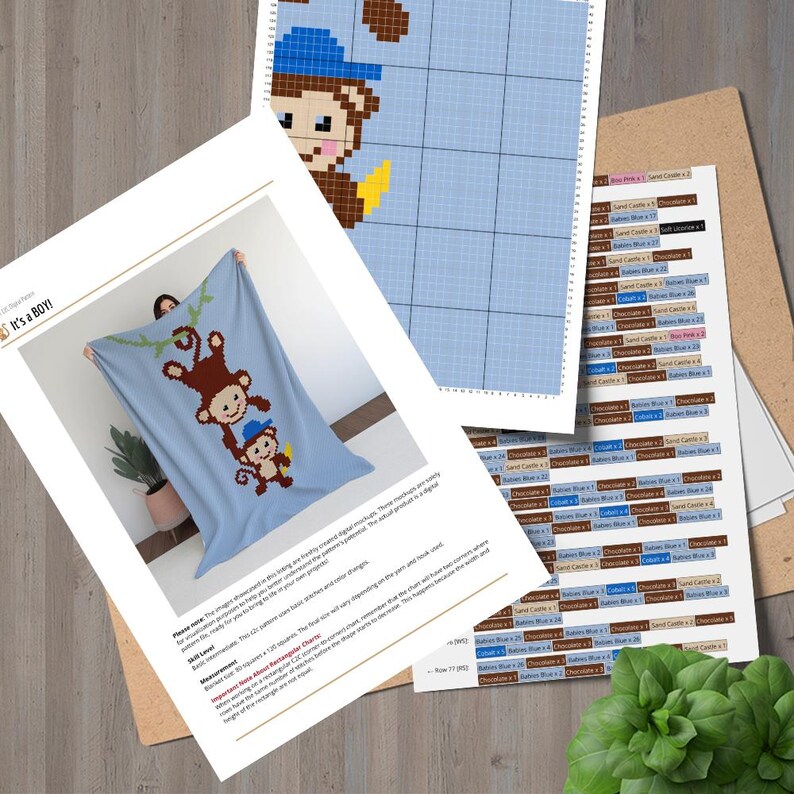 It's a Boy! C2C Blanket Crochet Digital Pattern - Etsy