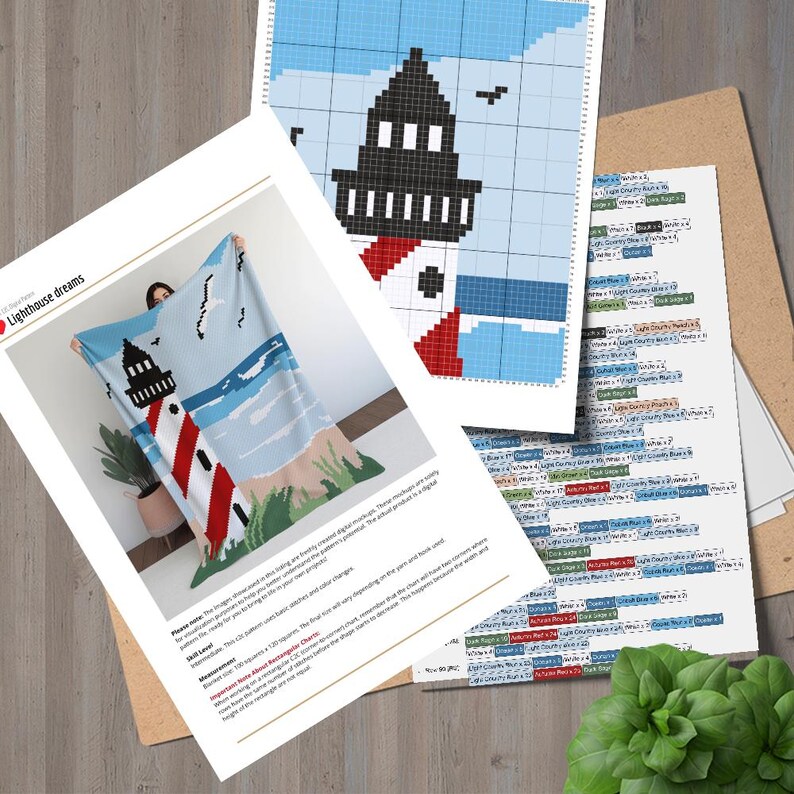 Lighthouse Dreams! C2C Blanket Crochet Digital Pattern - Etsy Canada