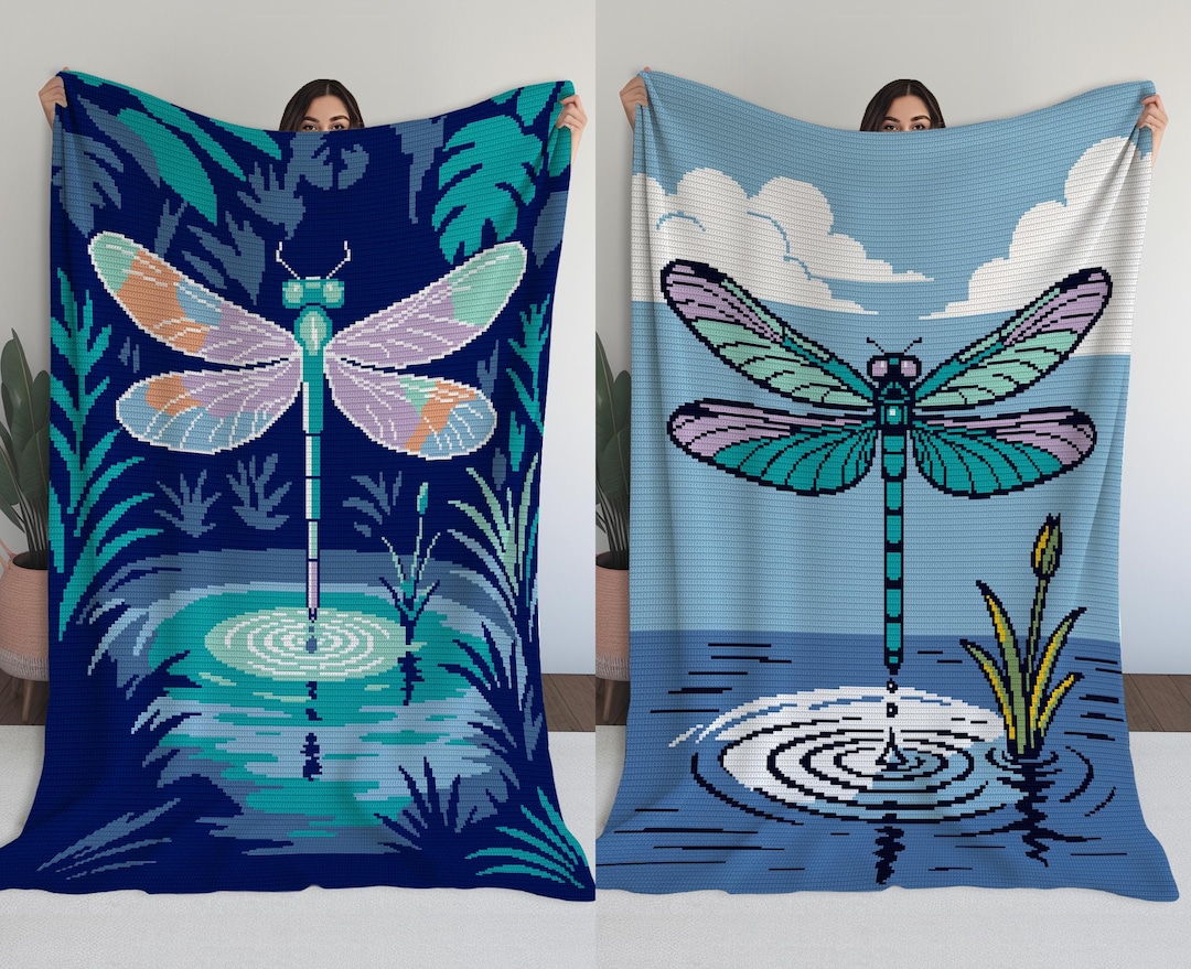 Dragonfly Crochet Blanket Pattern BUNDLE: Beginner & Advanced (PDF ...