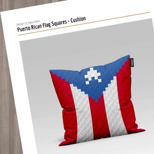 Puerto Rican Flag C2C Crochet Digital Pattern 2 Designs - Diagonal ...