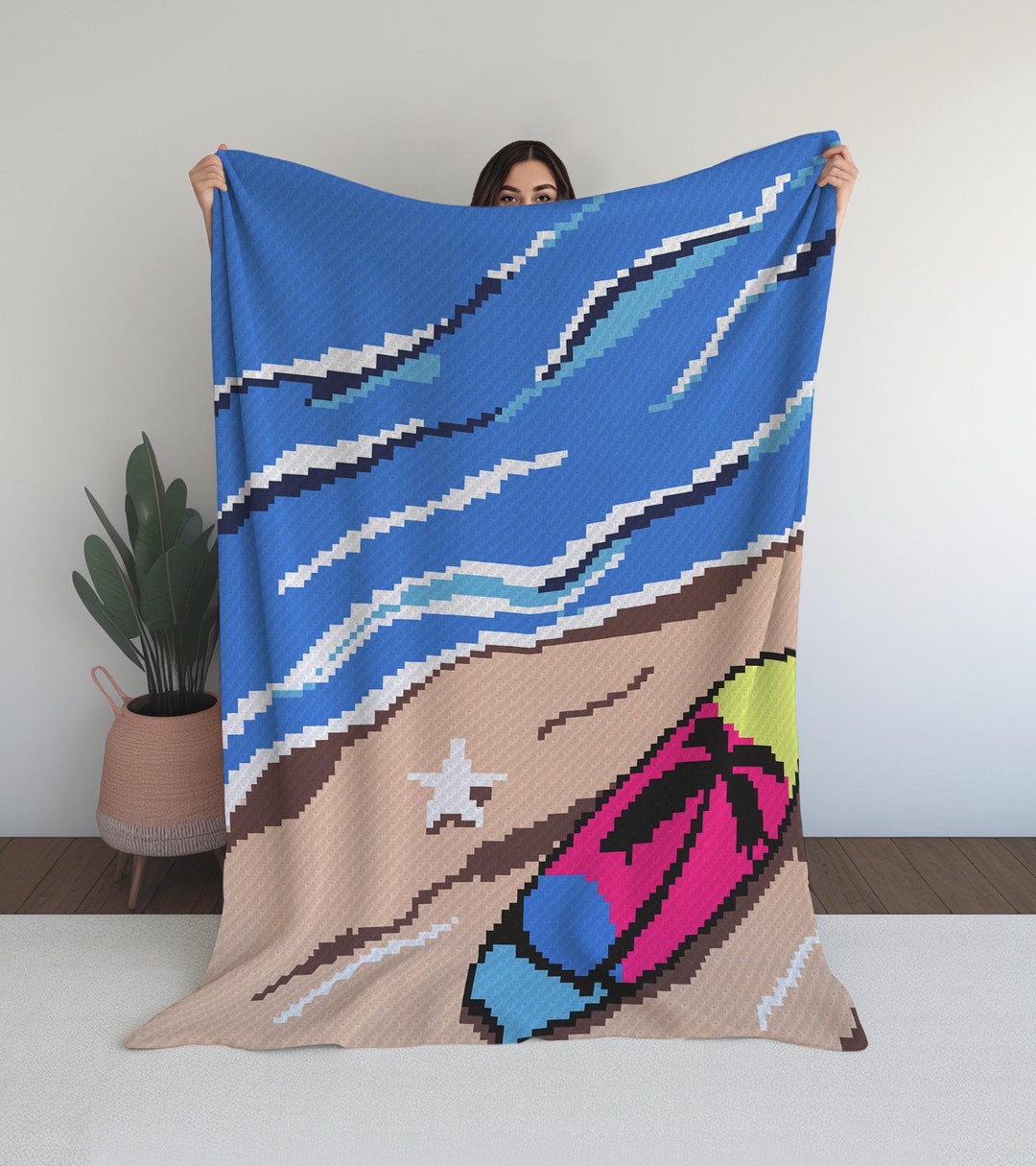 Love Beach! C2C Blanket Crochet Digital Pattern - Etsy