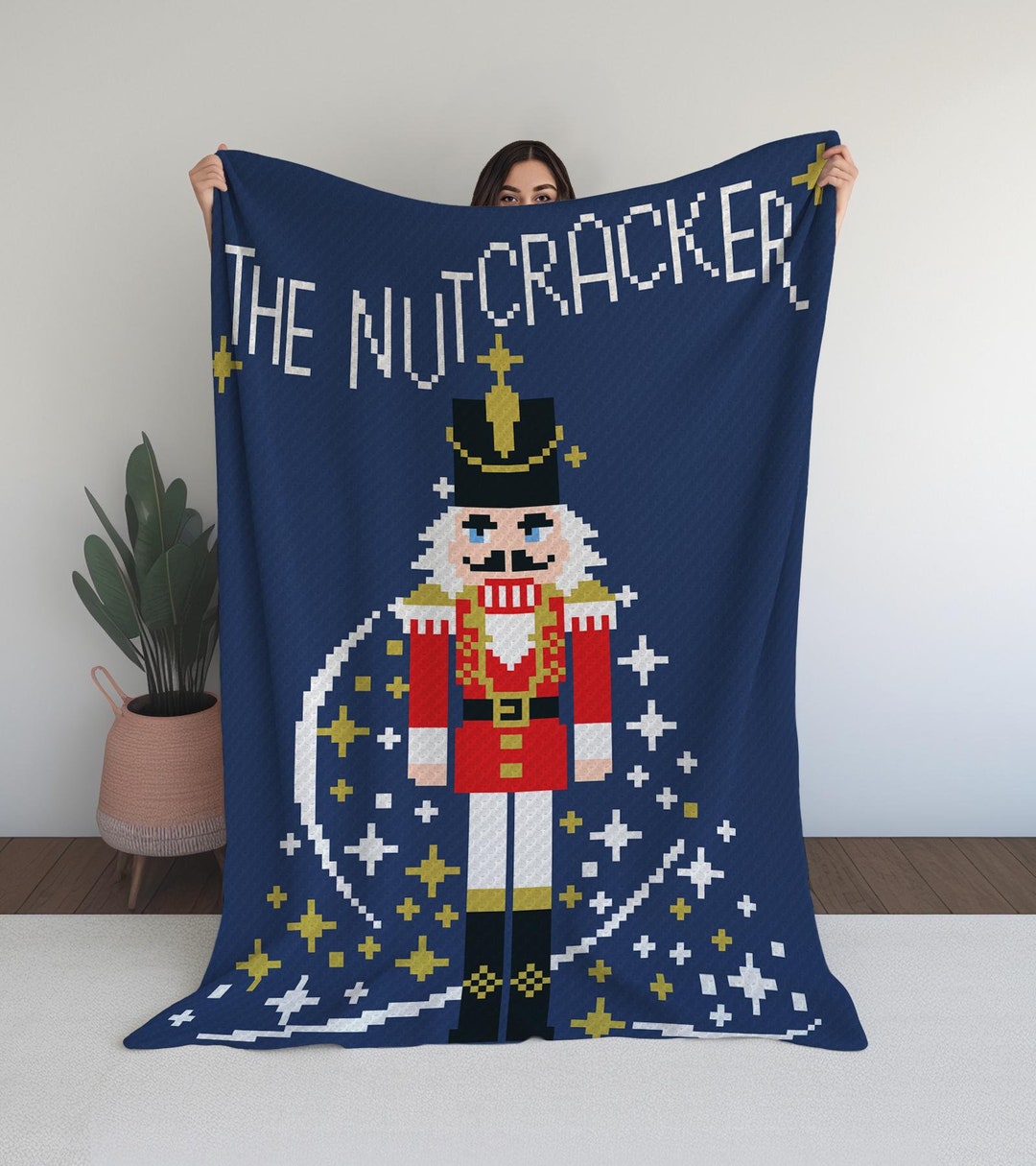 Nutcracker C2C (corner to Corner) Crochet Digital Pattern - Festive Holiday Décor and Gift Idea ...