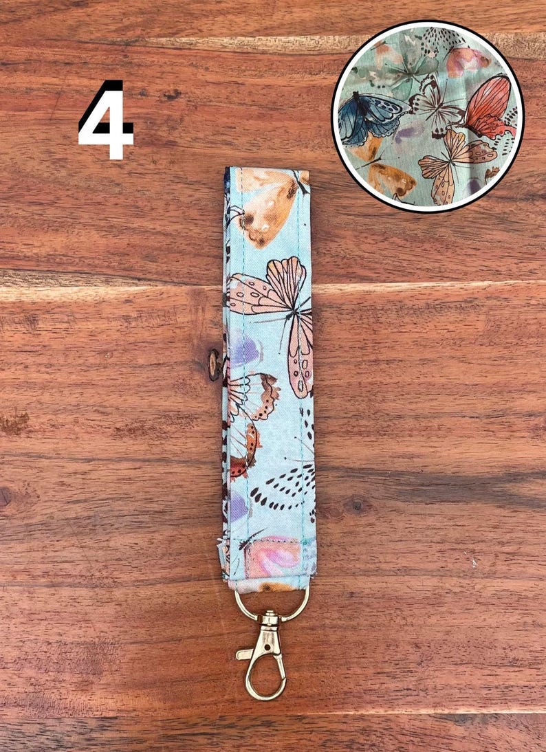 Wristlet Keychains, Cotton Fabric, Great for Car/house Keys, Strawberry ...