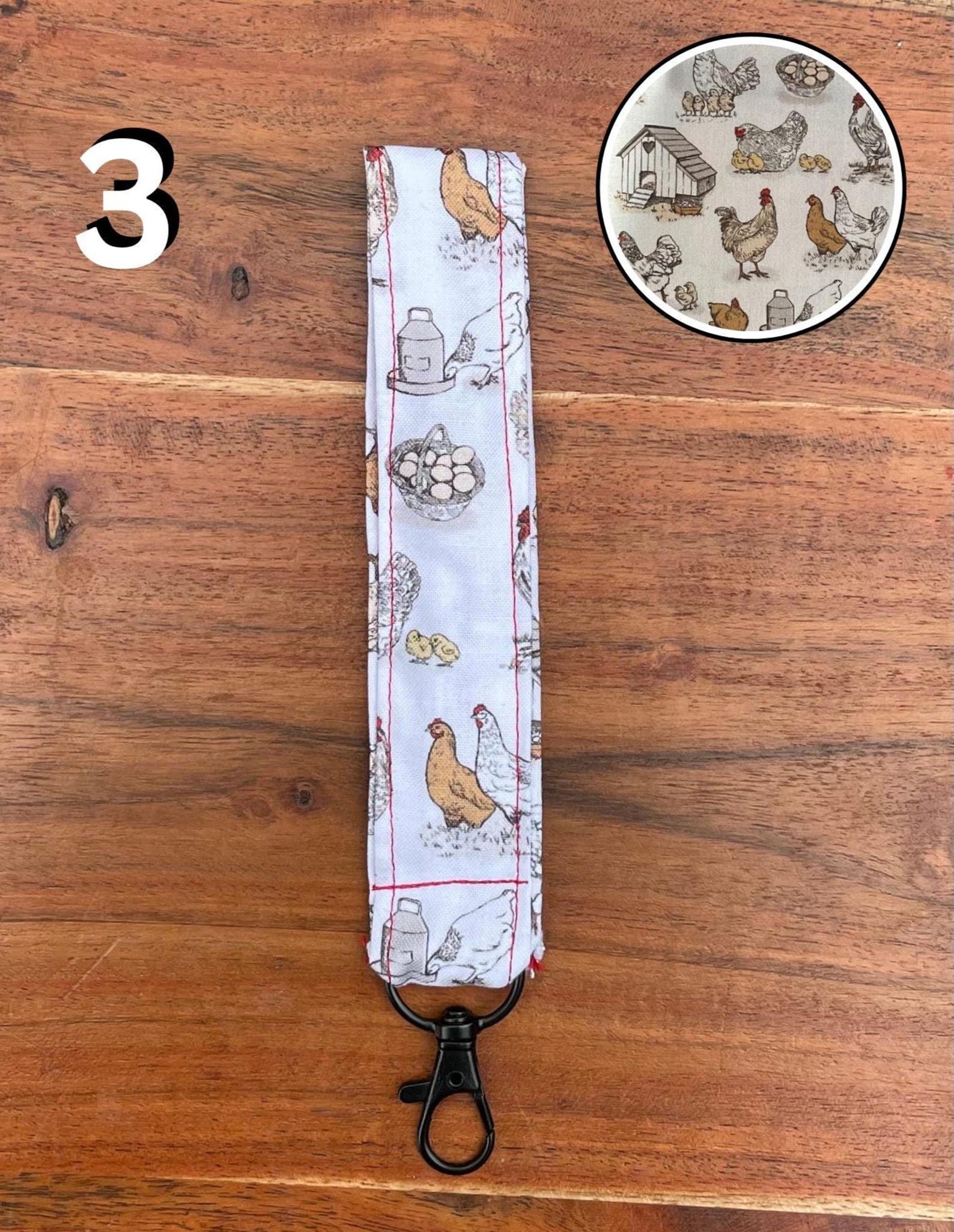 Wristlet Keychains, Cotton Fabric, Great for Car/house Keys, Strawberry ...