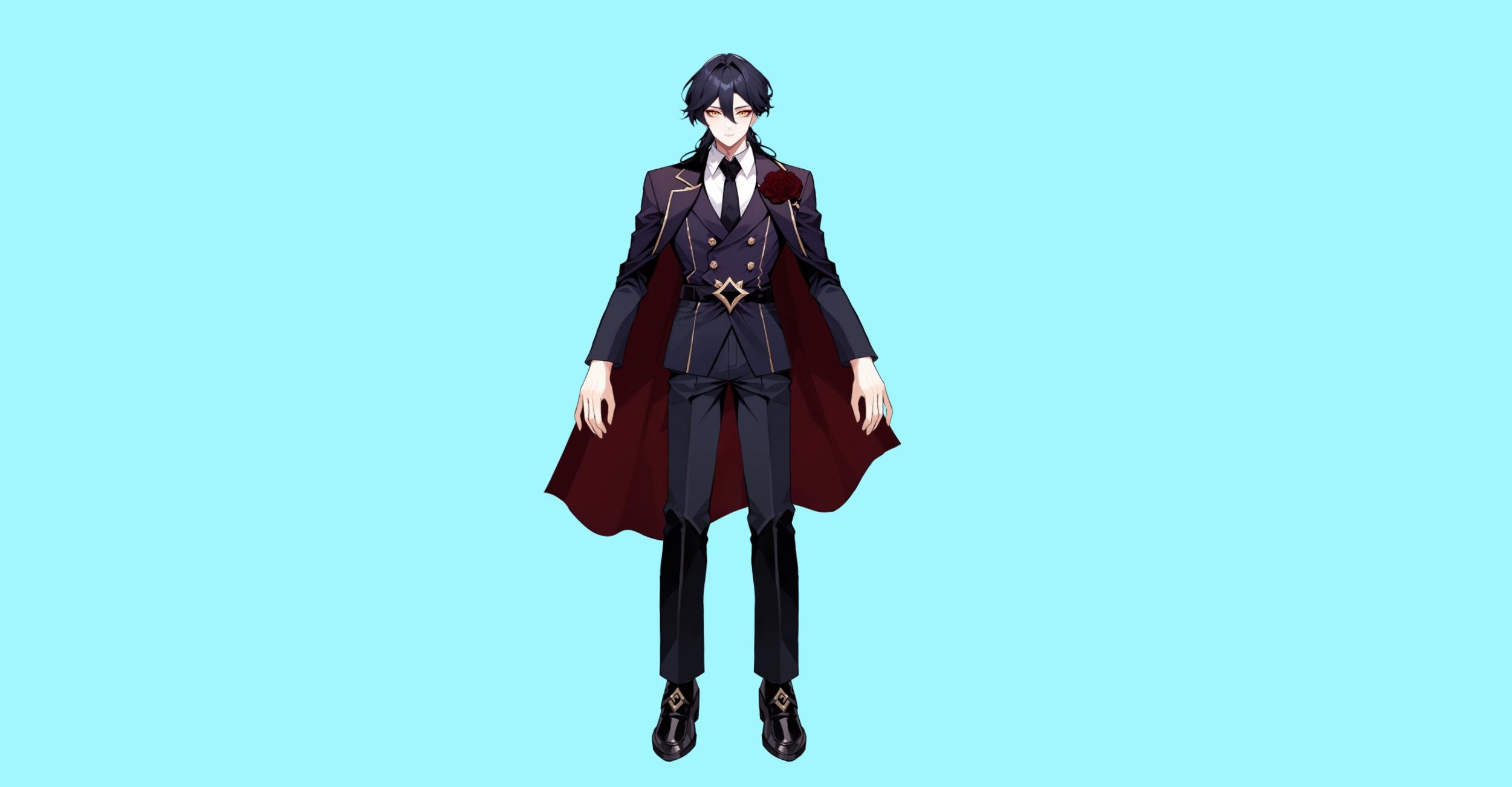 Vampire Dark Prince Vtuber, Premade Vtuber Model, Demon Boy Vtuber ...