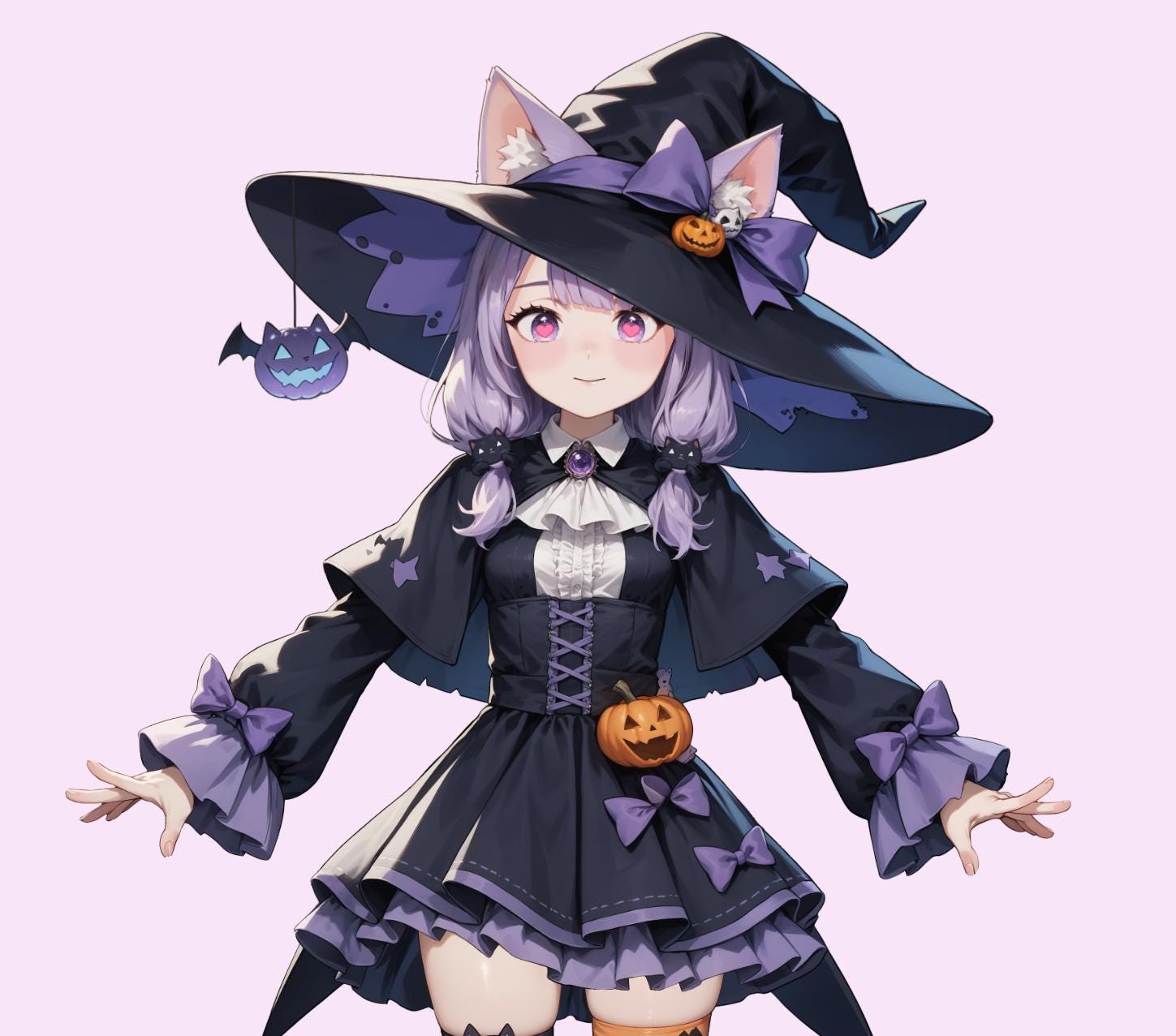 Kitty Witch Girl Vtuber, Premade Vtuber Model, Cat Girl Vtuber, Female ...
