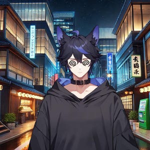 Hoodie Wolf Blue Male Vtuber, Premade Vtuber Model, Wol Boy Vtuber ...