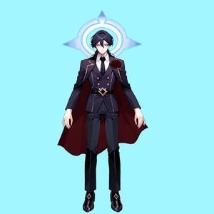 Vampire Dark Prince Vtuber, Premade Vtuber Model, Demon Boy Vtuber ...