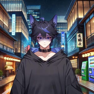 Hoodie Wolf Blue Male Vtuber, Premade Vtuber Model, Wol Boy Vtuber ...