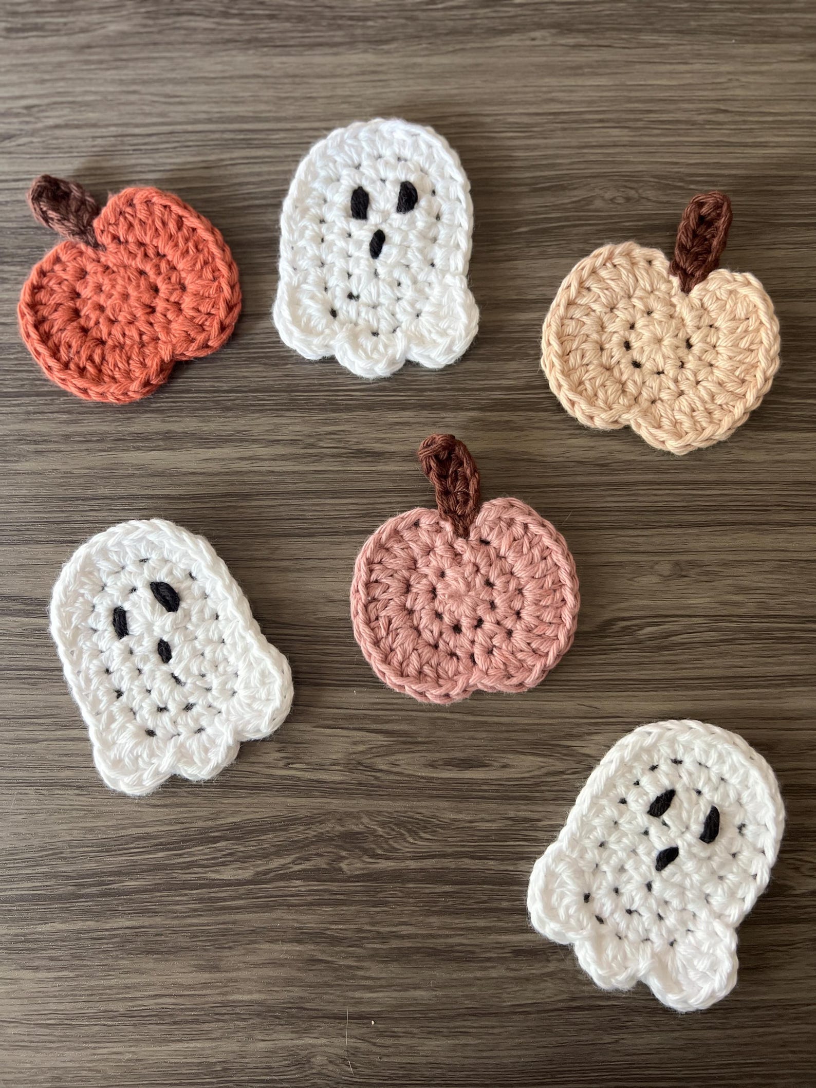 Crochet Pumpkin & Ghost Coasters - Fall Decor Set of 4 - Etsy