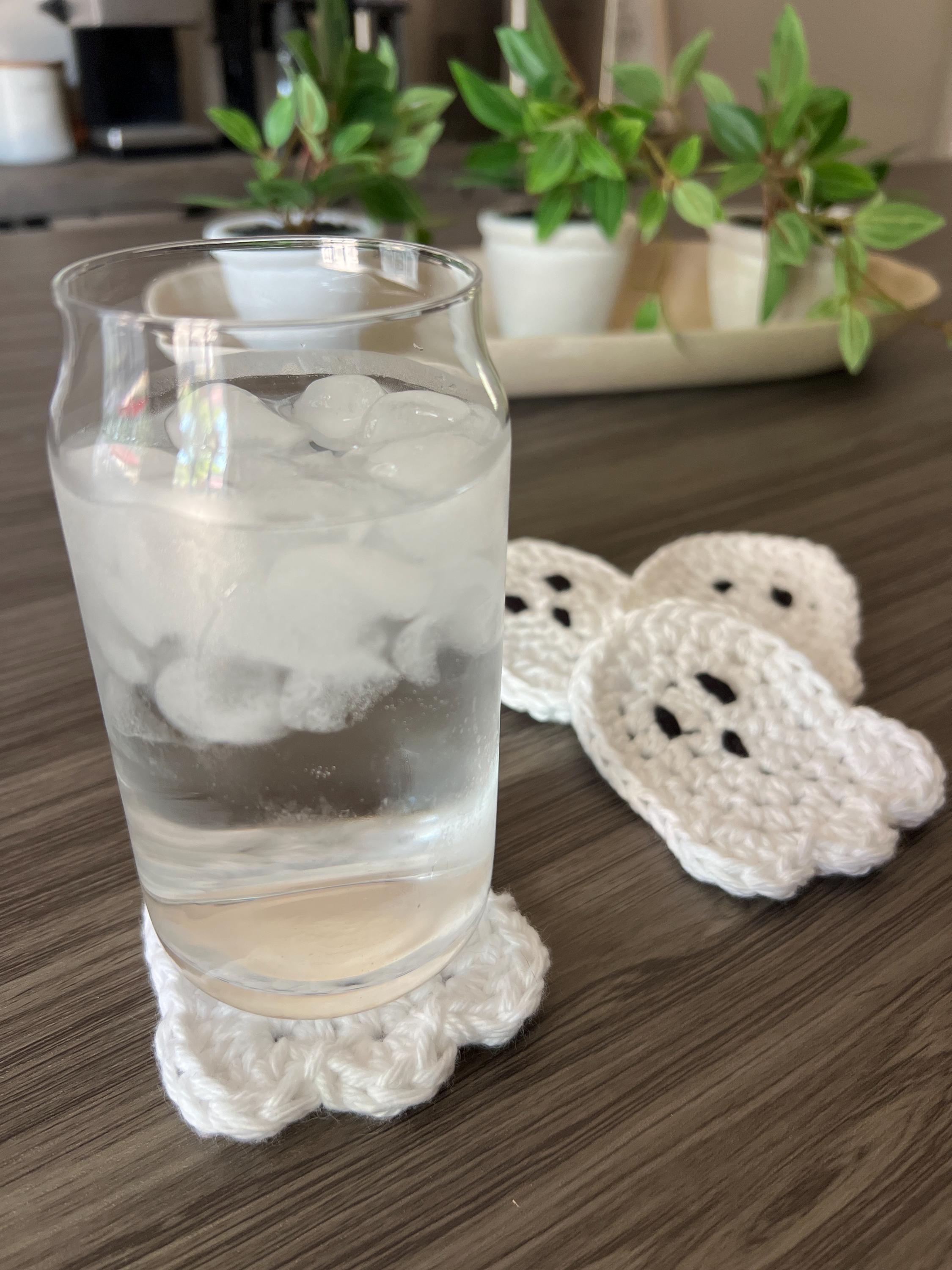Crochet Pumpkin & Ghost Coasters - Fall Decor Set of 4 - Etsy