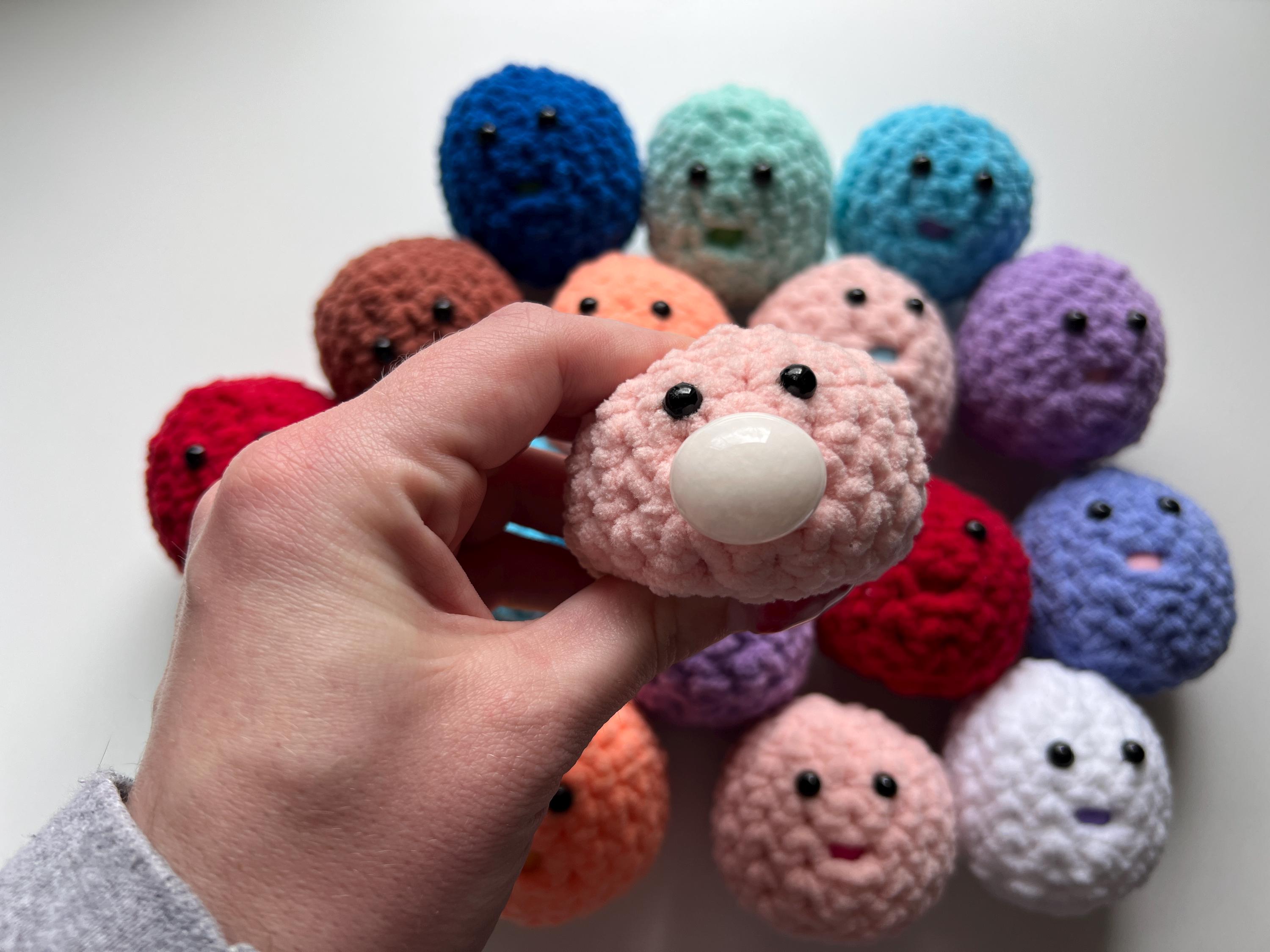 Crocheted Stress Blob: Plush Fidget Toy, Fun Gift - Etsy