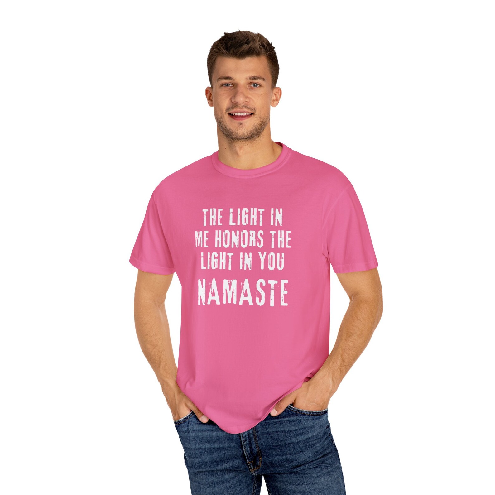Namaste, the Light in Me Honors the Light in You-dyed T-shirt - Etsy