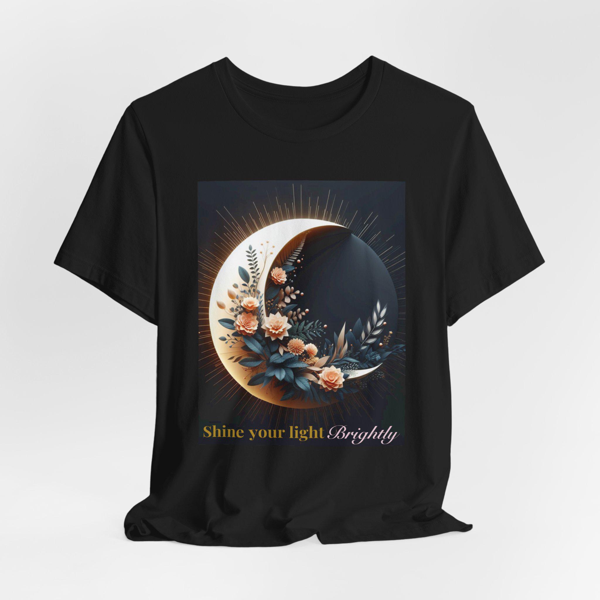 Moonlight Glow T-shirt, Celestial Tee, Lunar Eclipse Shirt, Night Sky ...