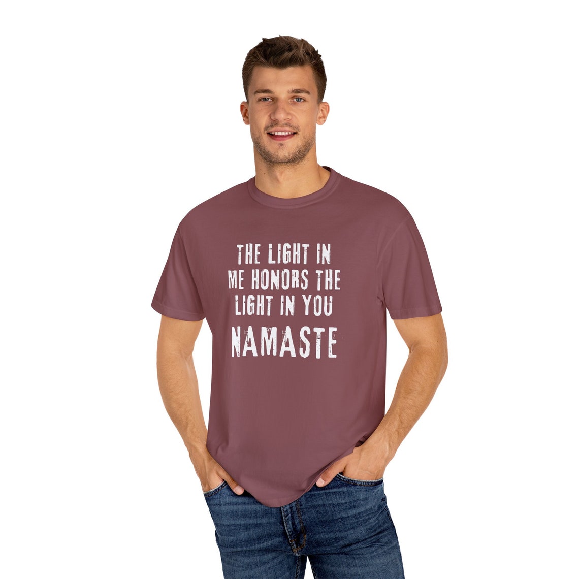 Namaste, the Light in Me Honors the Light in You-dyed T-shirt - Etsy