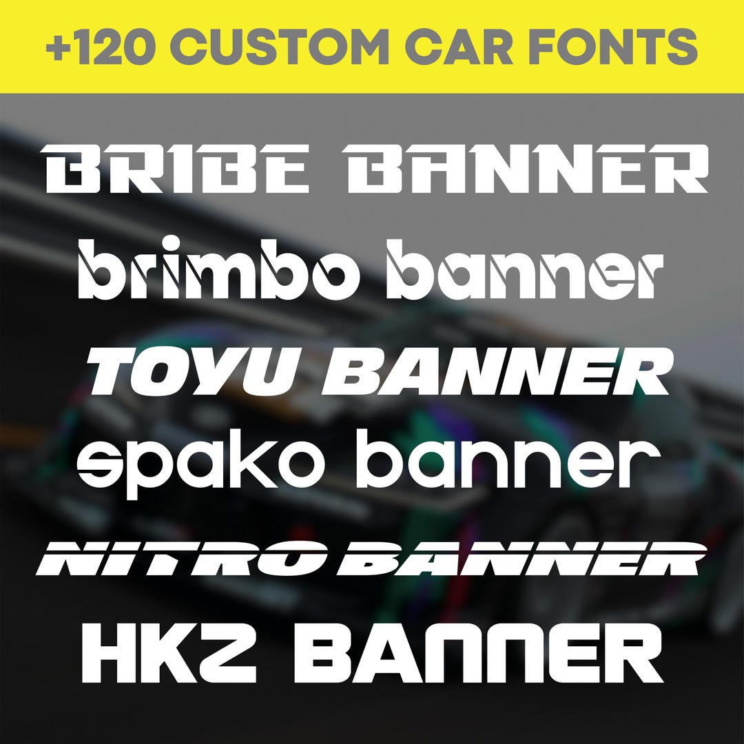 Custom Car Brands Windshield Banner Decal Vinyl Lettering Banner ...
