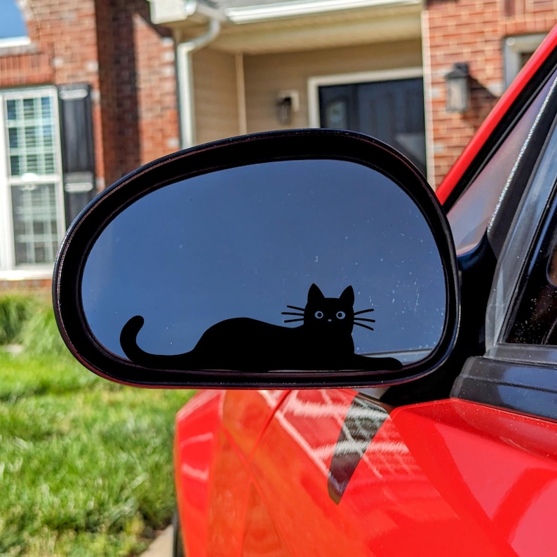 Cat Laying Down Sticker - Peeking Cat Lover Decal Funny Pet Owner Gift ...