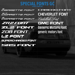 Custom Metallic Chevy Text Decal Vinyl Lettering Custom Car Window Text ...