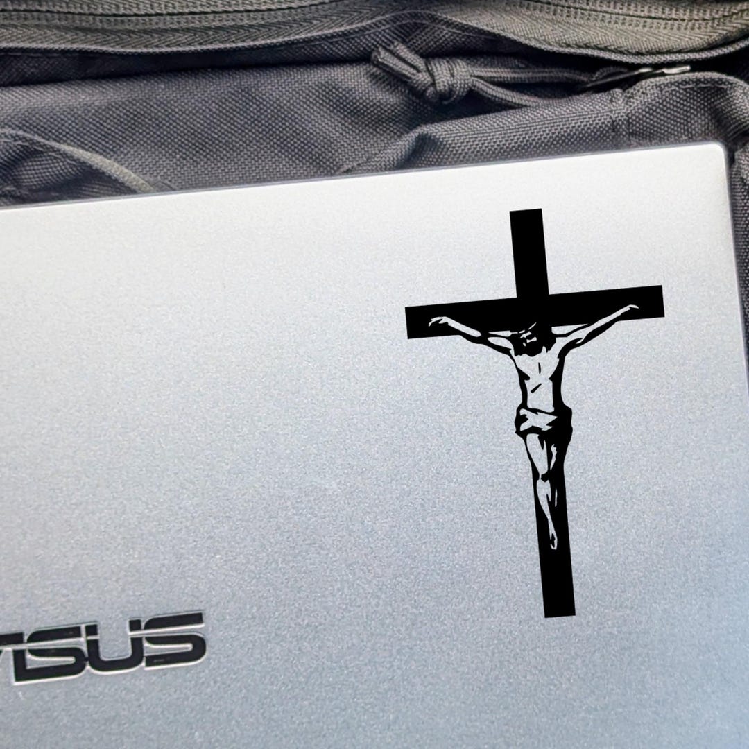 Jesus on the Cross Sticker Christian Cross Sticker Crucifix Sticker ...