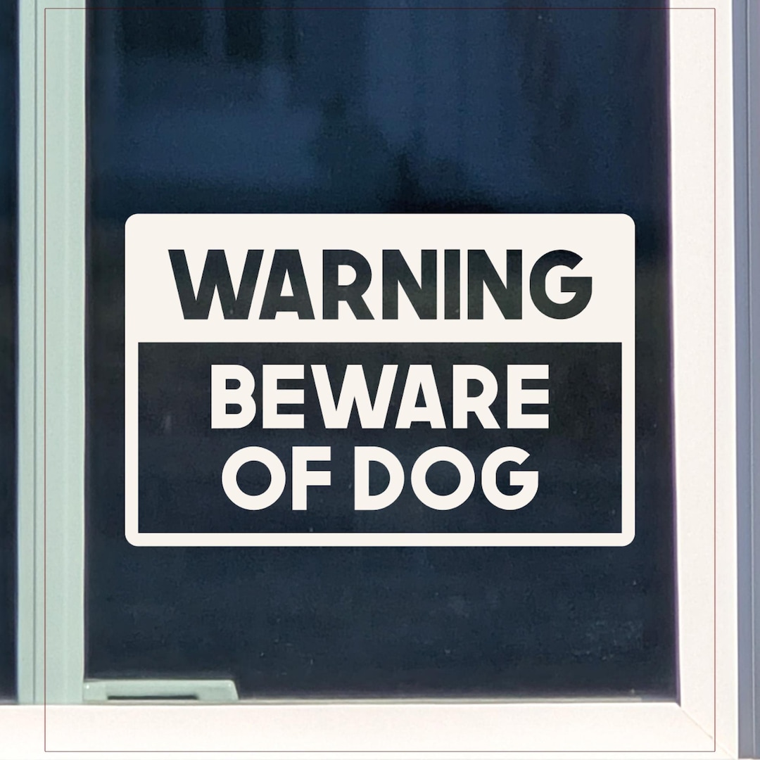 Warning Beware of Dog Sticker Dog Warning Dog Decal Dog Safety Home ...