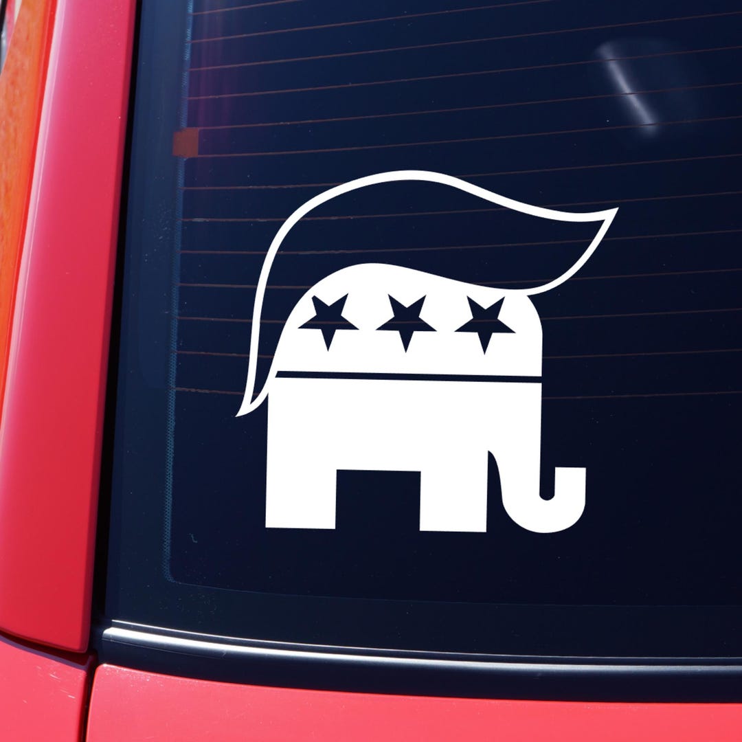 Elephant Trump Sticker MAGA 47 Decal Pro Donald Trump Decal Republican ...