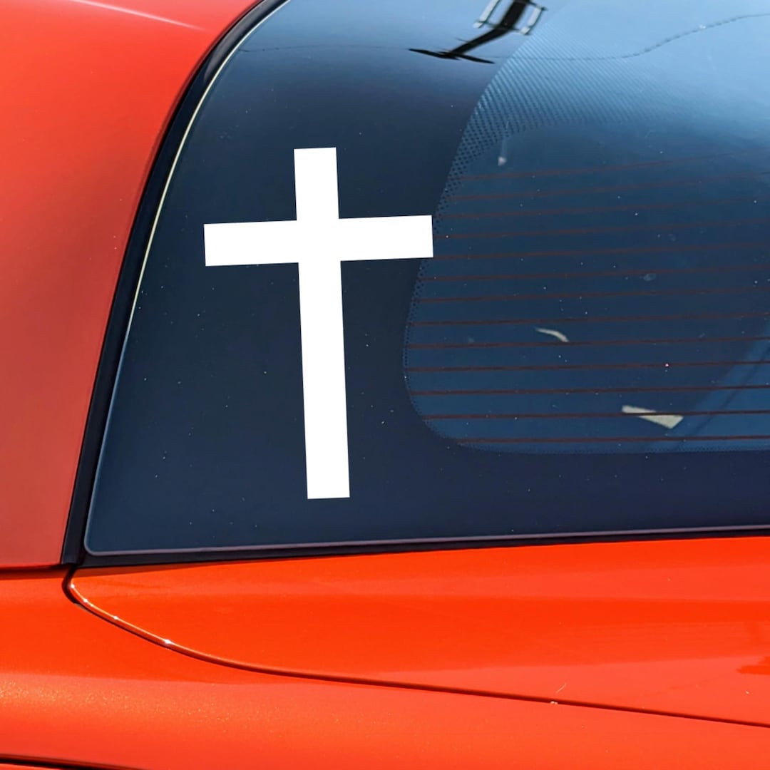 Christian Cross Sticker Crucifix Sticker Christian Cross Decal Holy ...