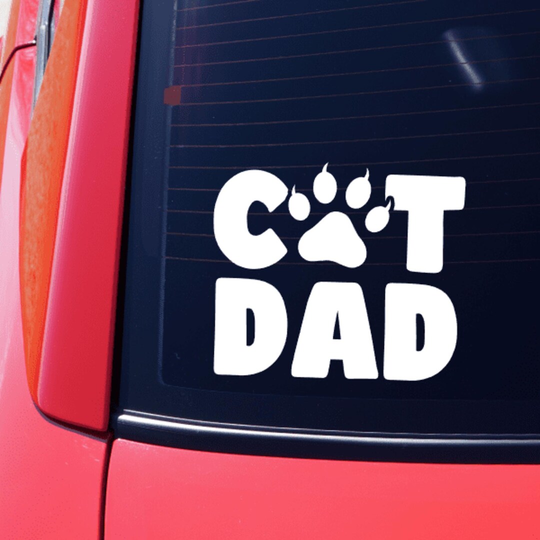 Cat Dad Sticker Cat Decal Dog Owner Cute Cat Lover Gift Funny Pet Gifts ...