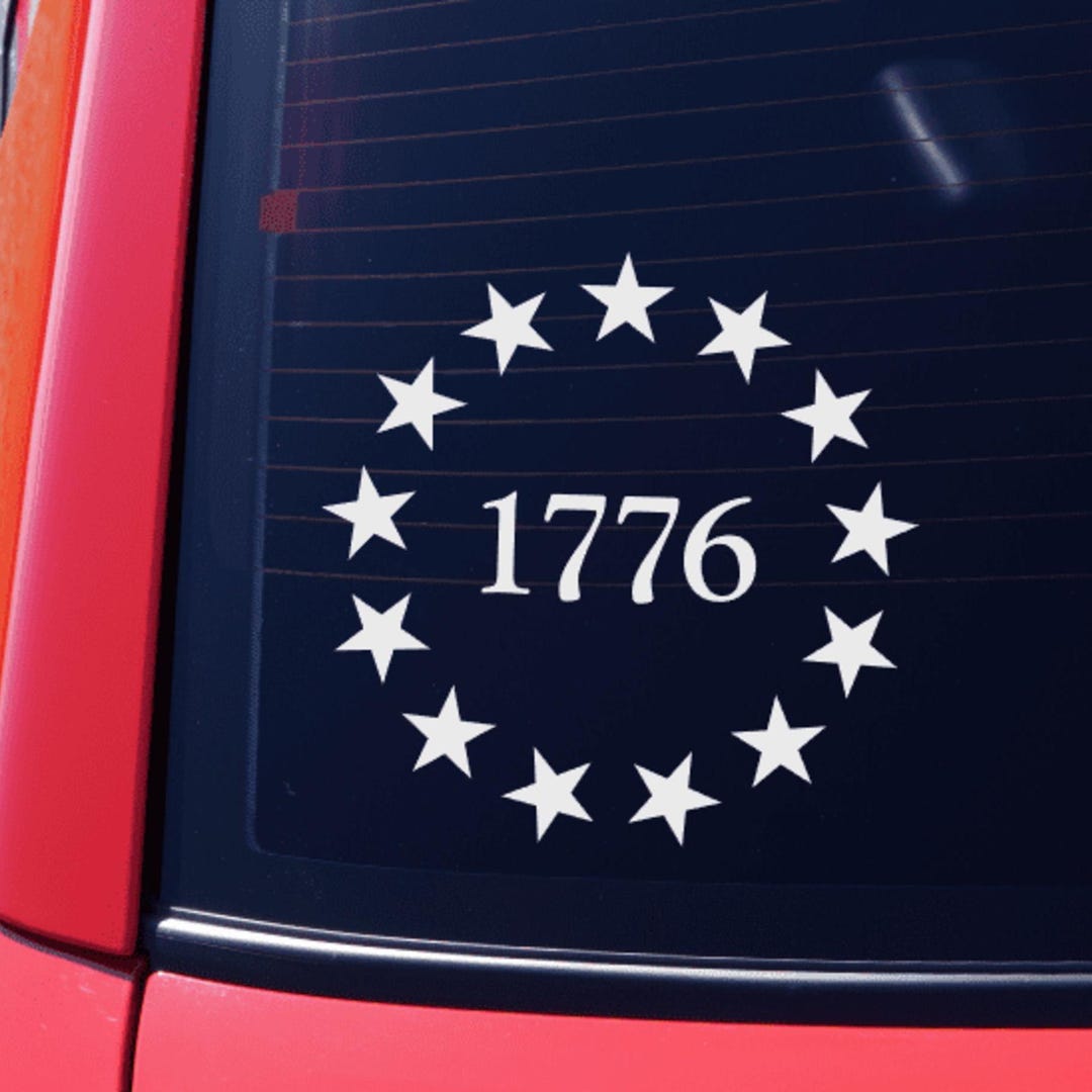 1776 Sticker Betsy Ross Flag Love USA Pride Decal Liberty Decal ...