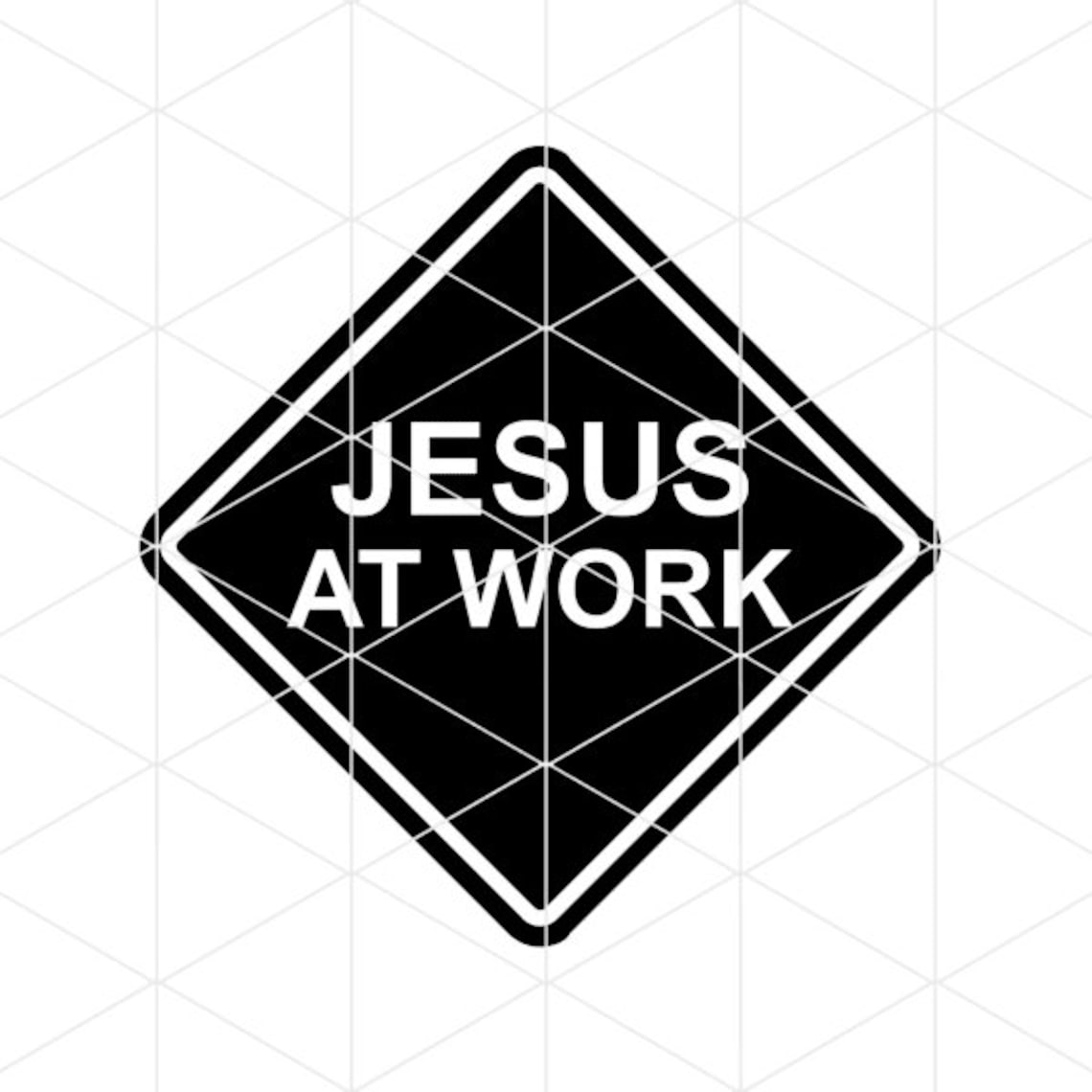 Jesus at Work Decal Jesus Sticker Bible Decal Vinyl Transfer Sticker ...