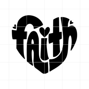 Faith Sticker Faith Heart Decal Love Jesus Car Sticker Jesus Decal ...