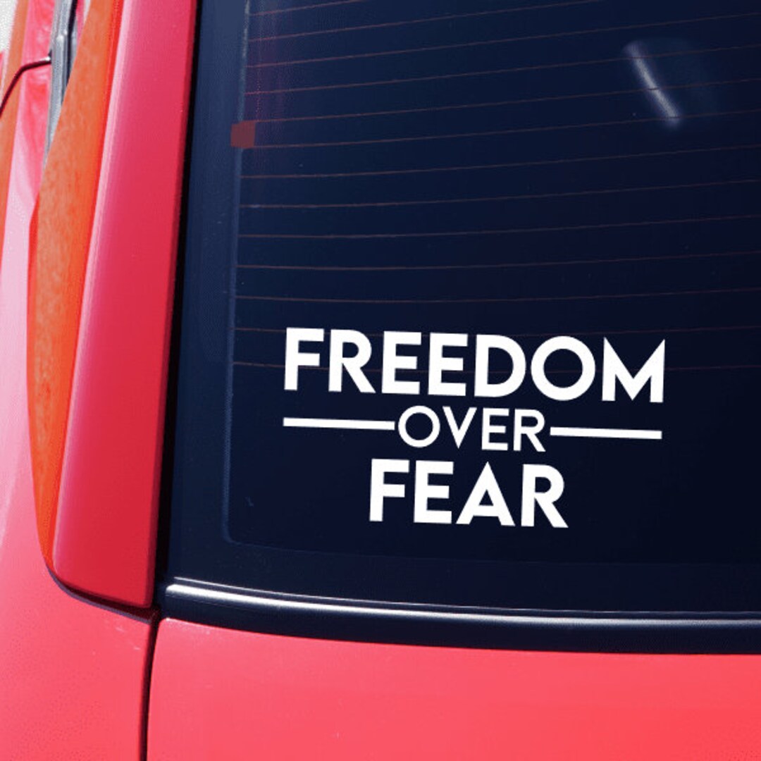Freedom Over Fear Sticker Freedom Decal Love USA Pride Decal Liberty ...