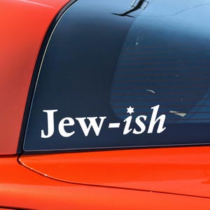 Jew-ish Sticker Funny Jewish Decal Jewish Pride Hebrew Decal Jewish ...