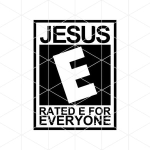 Jesus Car Sticker Jesus Rated E Sticker Jesus Decal Christian Sticker ...