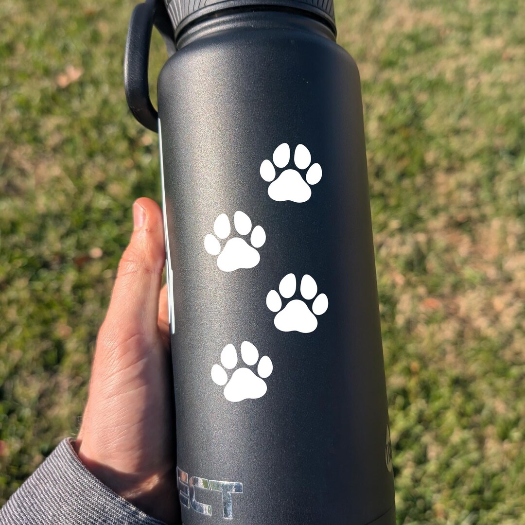 Walking Dog Paws Sticker Paw Print Dog Decal Funny Dog Lover Decal Cute ...