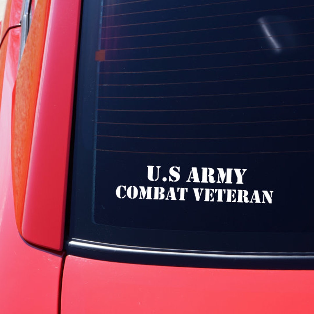 US Army Combat Veteran Decal, Veteran Sticker, Military Sticker, Combat ...