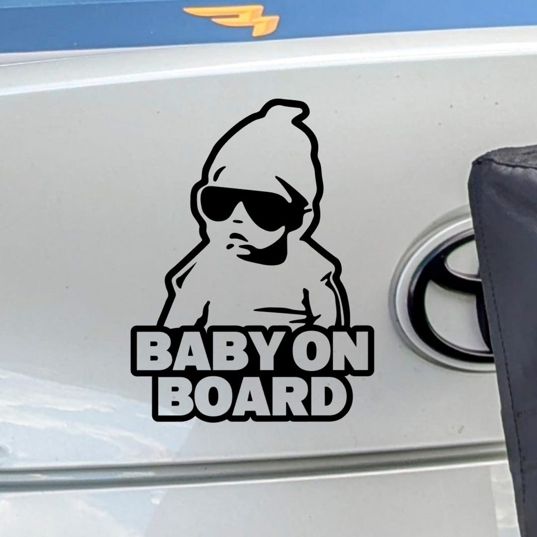 Funny Baby on Board Sticker Baby on Board Decal New Parents Baby Gift ...