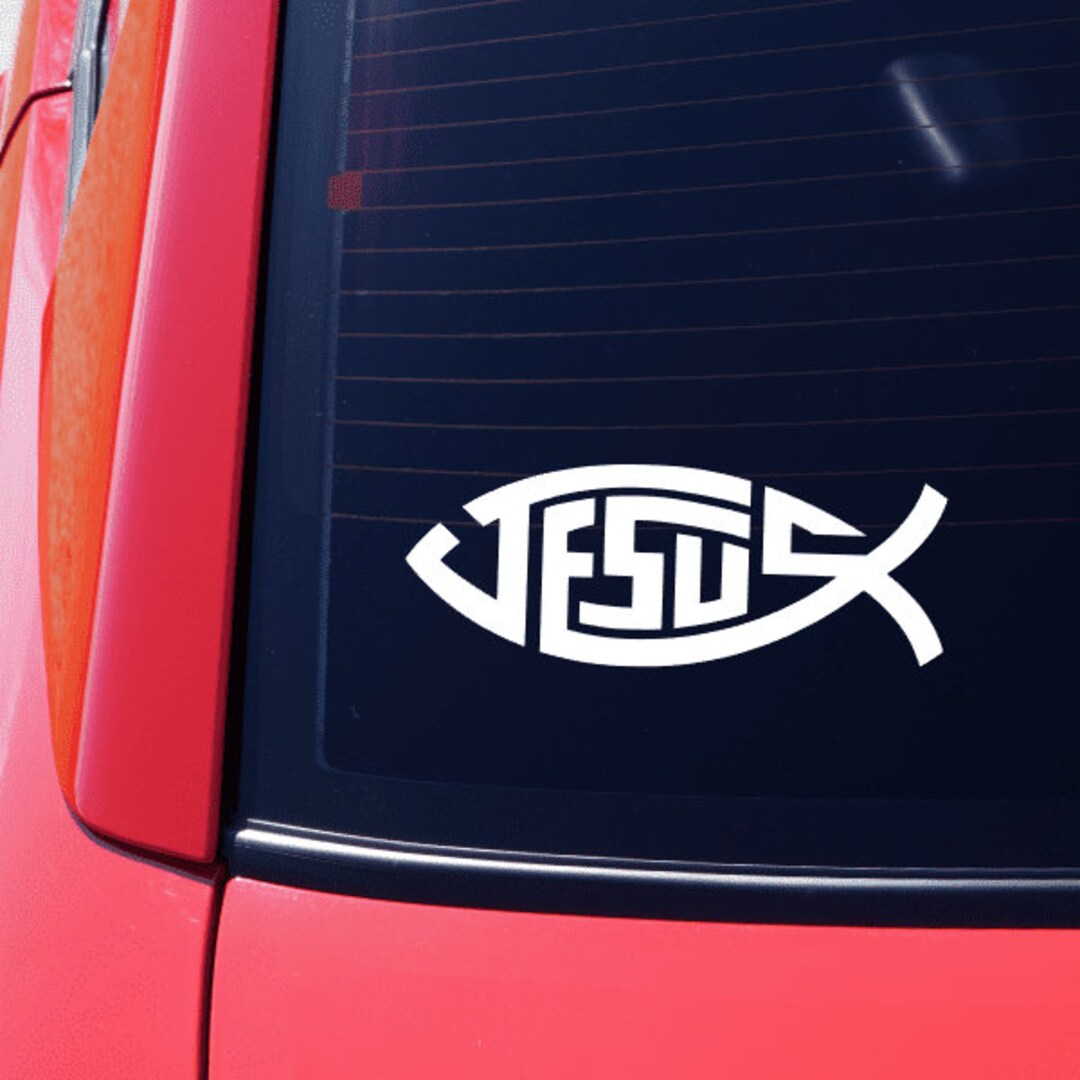 Jesus Fish Decal Ichthus Decal Ichthys Decal Jesus Fish Sticker Jesus ...