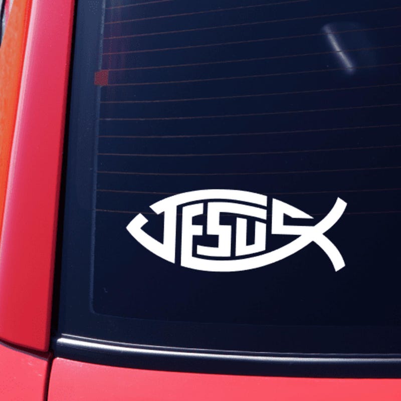 Jesus Fish Decal - Etsy