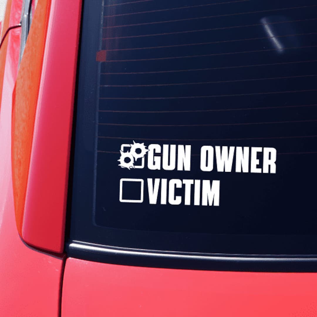 Gun Owner Over Victim Decal, Armed Decal, 2a Decal, Pro Gun Decal ...