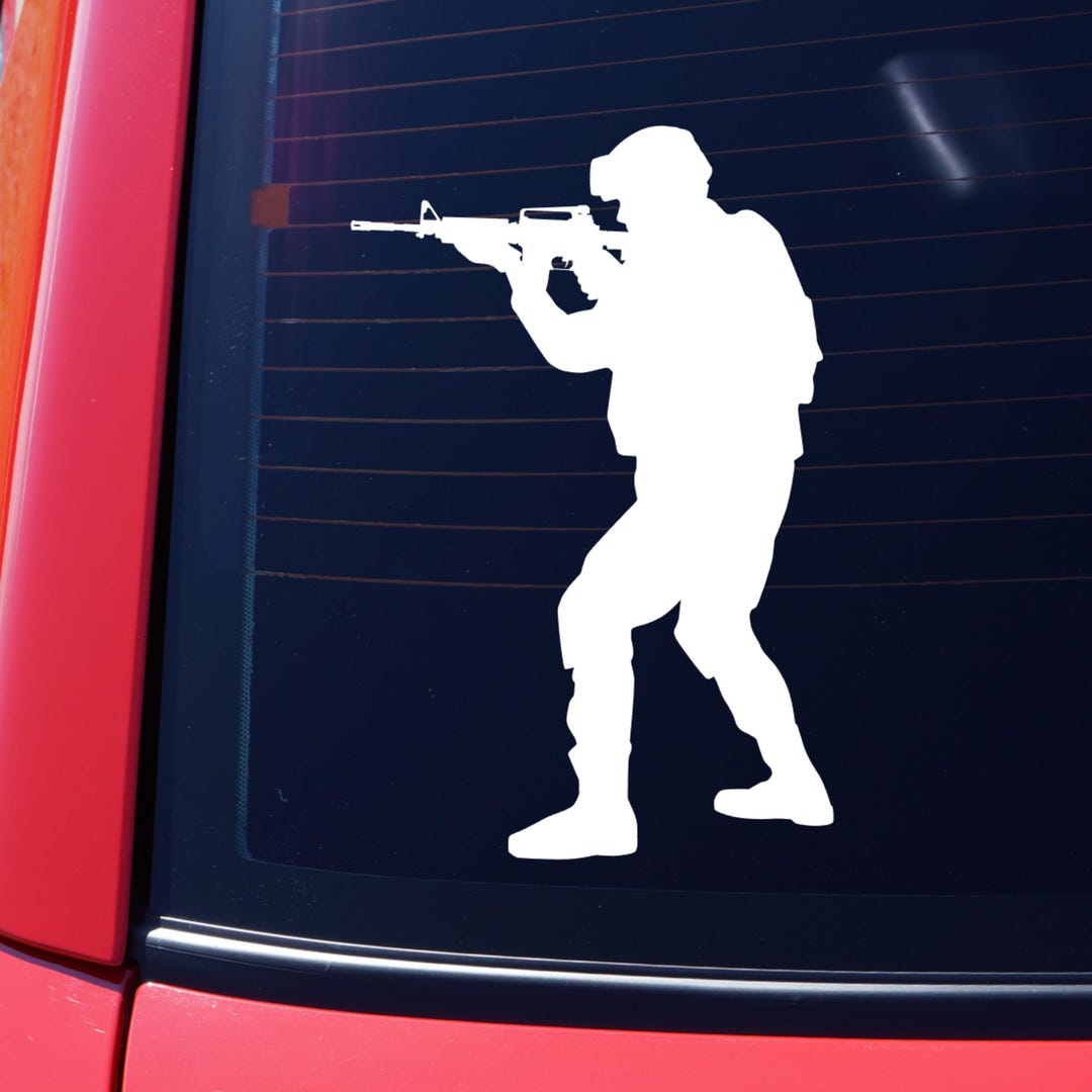 Combat Soldier Sticker Combat Soldier Decal Combat Veteran Sticker ...