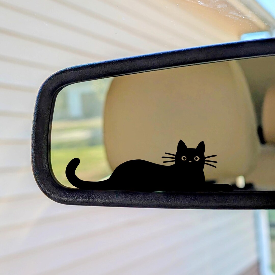 Cat Laying Down Sticker - Peeking Cat Lover Decal Funny Pet Owner Gift ...