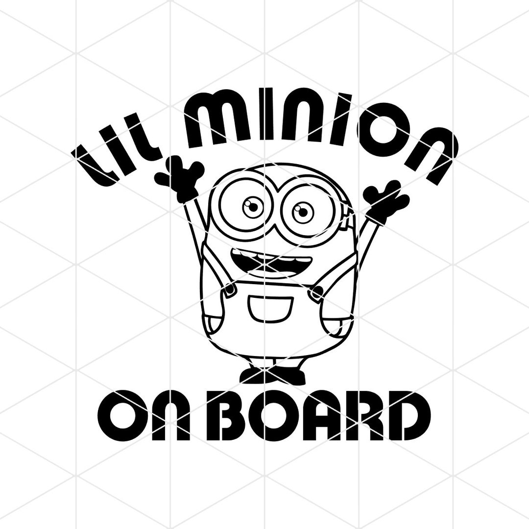 Lil Minion on Board Decal Minion Decal Baby on Board Decal Baby on ...