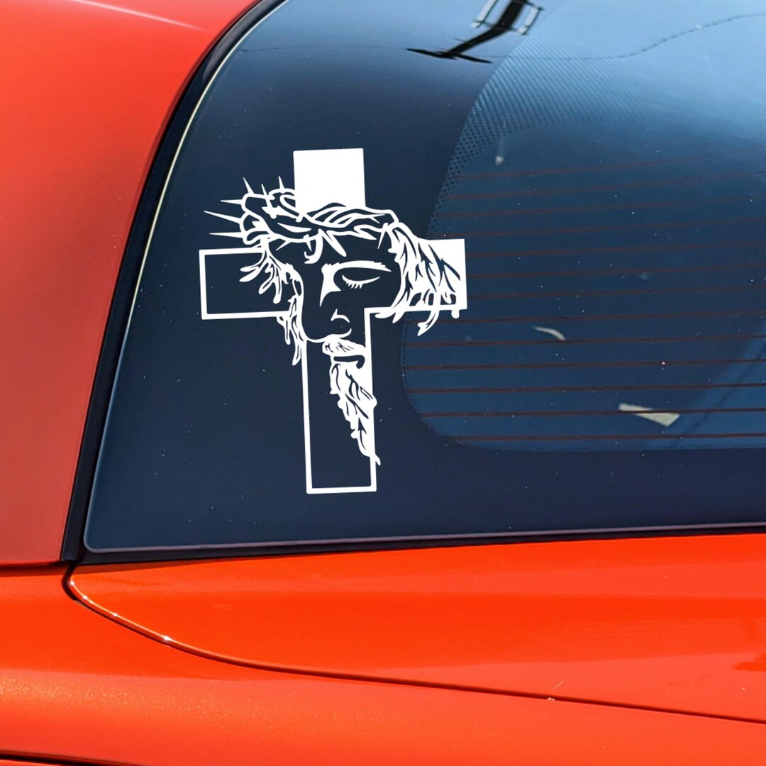 Christian Cross Sticker Crucifix Sticker Christian Cross Decal Holy ...