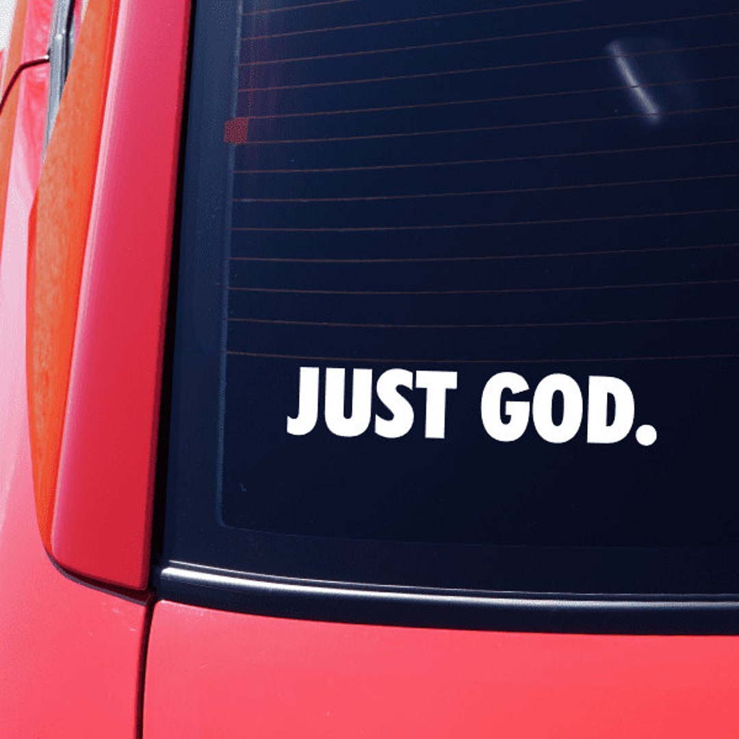 Just God Decal Jesus Sticker Bible Decal Vinyl Transfer Sticker ...