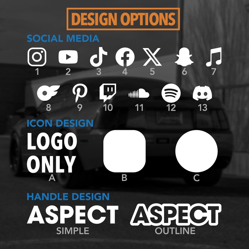 Custom Chevy Instagram Name Sticker Pair Text Decal IG Username Oil ...