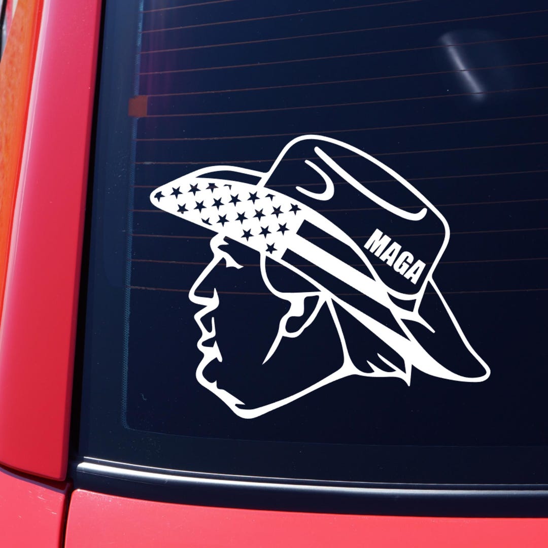 Cowboy Trump Sticker MAGA 47 Decal Country Donald Trump Decal ...