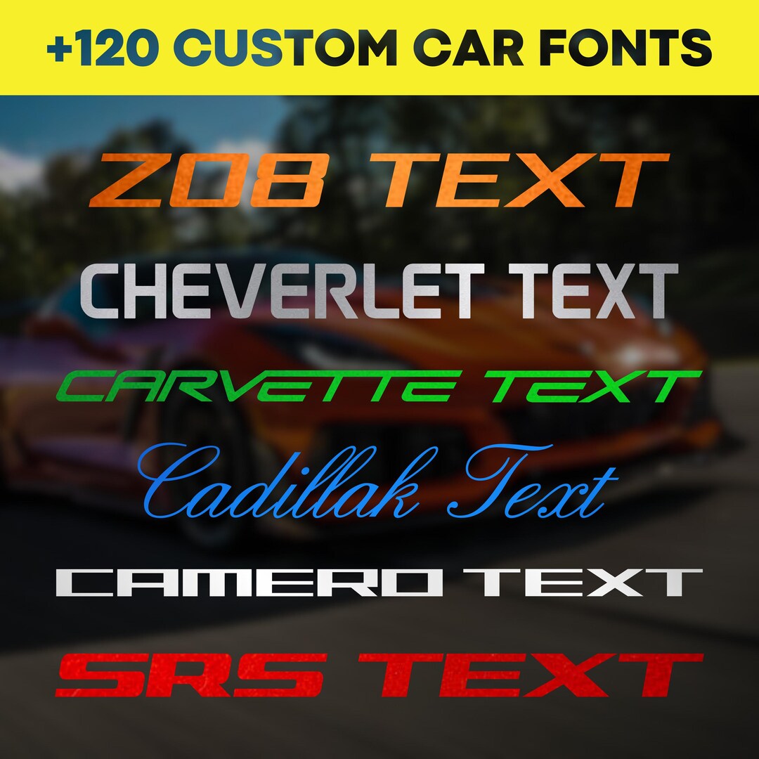 Custom Metallic Chevy Text Decal Vinyl Lettering Custom Car Window Text ...